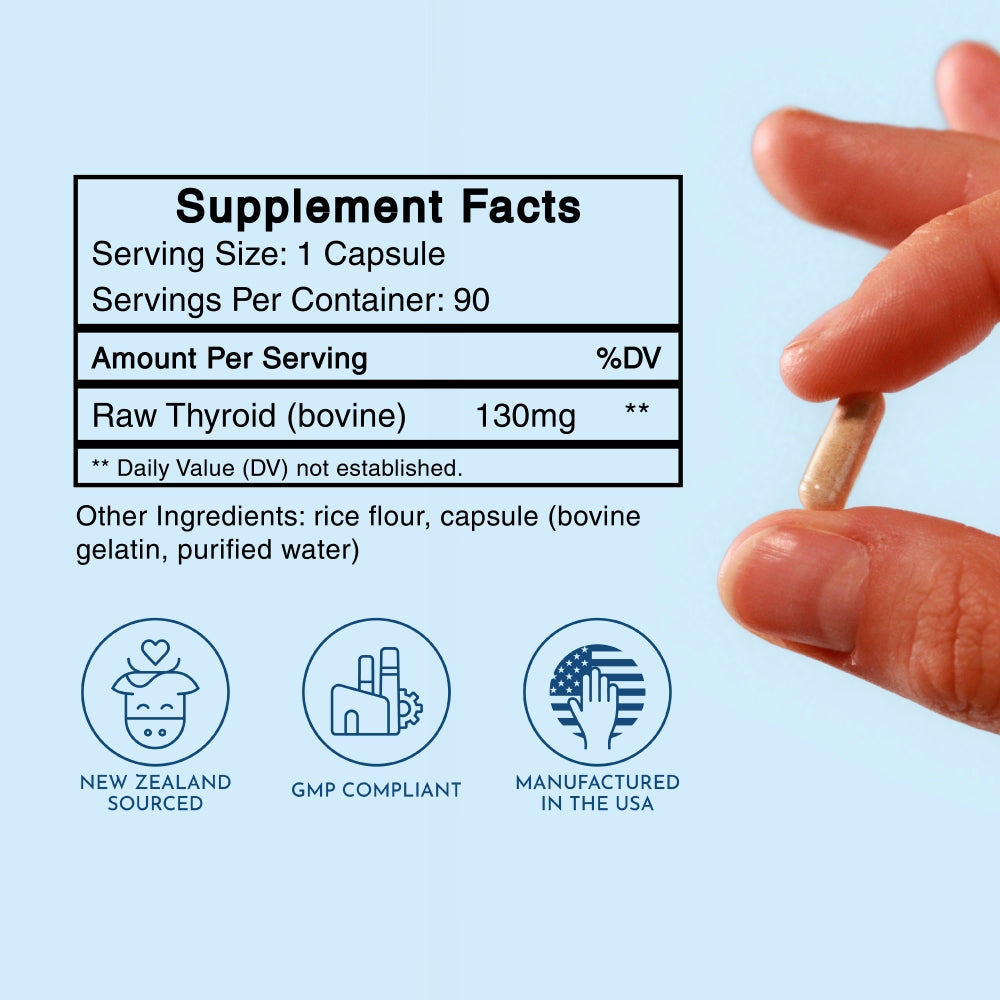 Raw Desiccated Thyroid (130 mg capsules) - Forefront Health