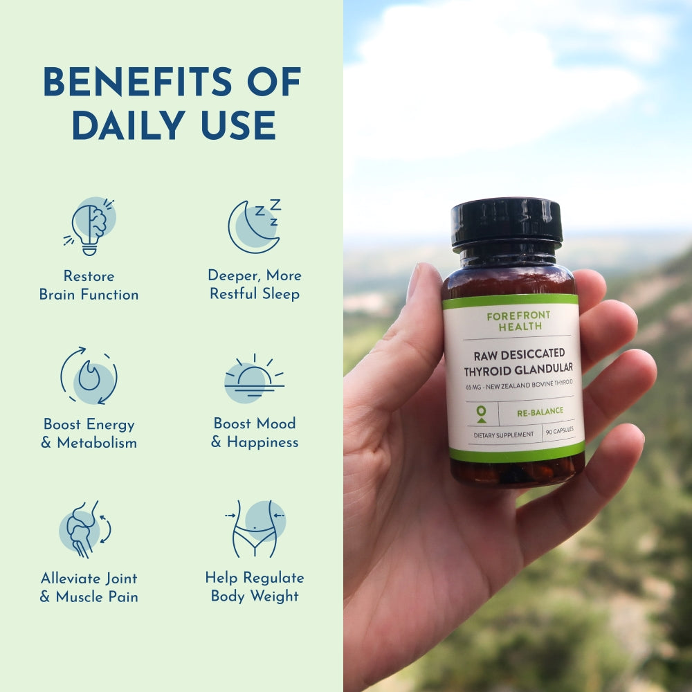 Raw Desiccated Thyroid (65 mg capsules) - Forefront Health