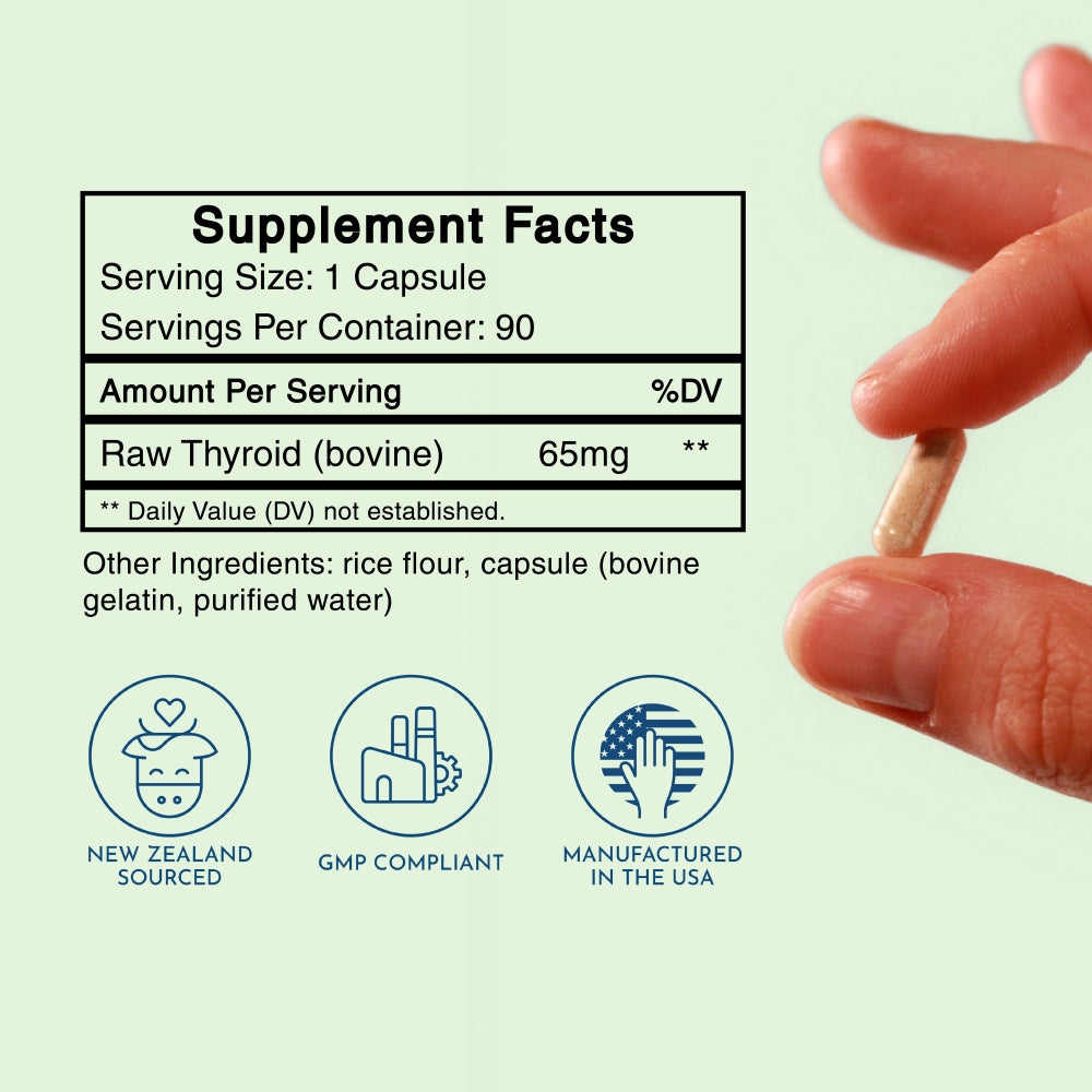 Raw Desiccated Thyroid (65 mg capsules) - Forefront Health