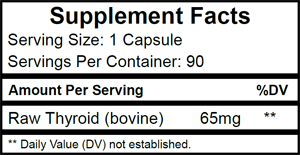Raw Desiccated Thyroid (65 mg capsules) - Forefront Health