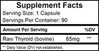 Raw Desiccated Thyroid (65 mg capsules) - Forefront Health
